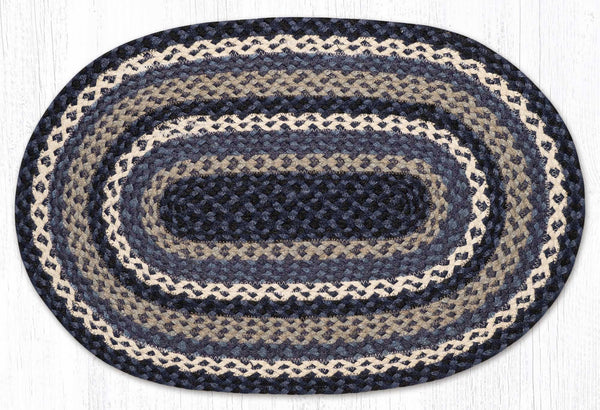 C-443 Blue/Gray/Ivory Braided Rug | The Braided Rug Place