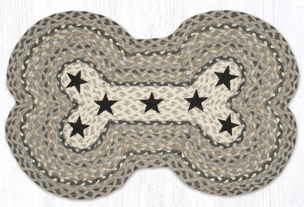 DBP-890 Black Star Dog Bone Rug | The Braided Rug Place