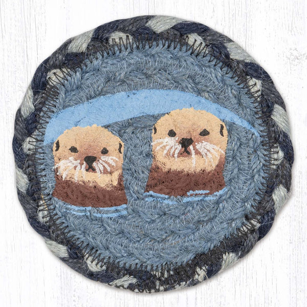IC-869 Sea Otters Individual Coaster | The Braided Rug Place