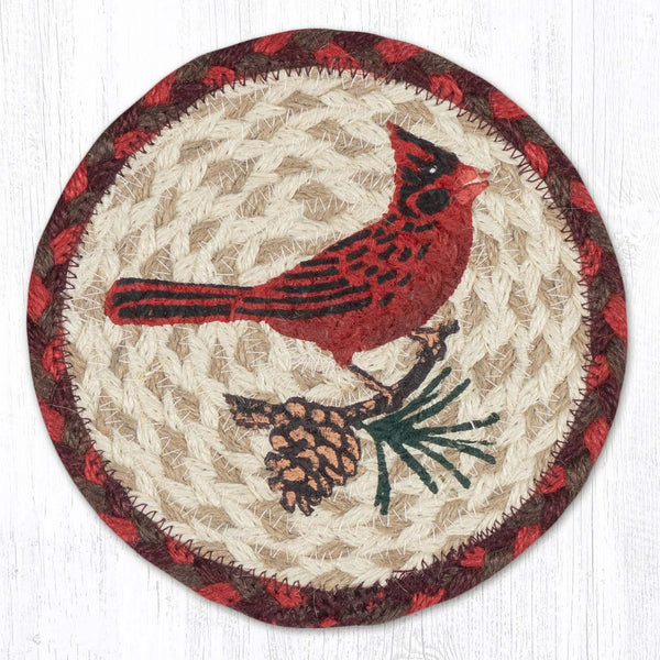 LC-417 Cardinal Pinecone 7" Trivet | The Braided Rug Place