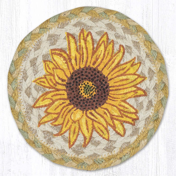 LC-529 Sunflower 7" Trivet | The Braided Rug Place