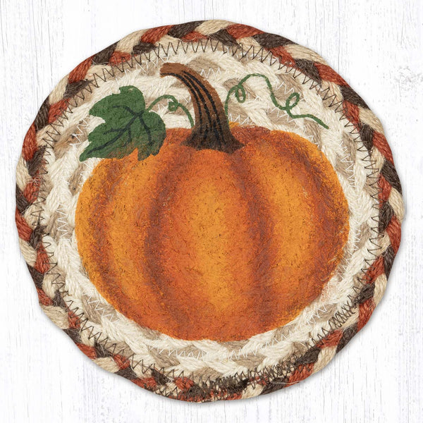 LC-884 Pumpkin 7" Round | The Braided Rug Place