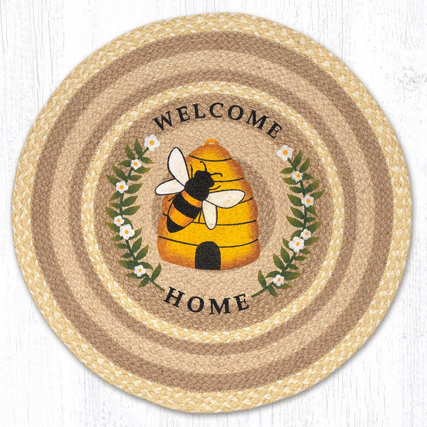 RP-880 Welcome Home Round Rug | The Braided Rug Place