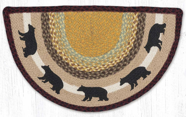 SCP-395 Cabin Bear Slice Rug | The Braided Rug Place