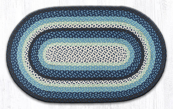 C-312 Blueberry/Cream Braided Rug | The Braided Rug Place