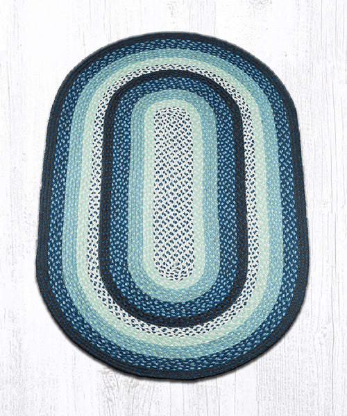 C-312 Blueberry/Cream Braided Rug | The Braided Rug Place