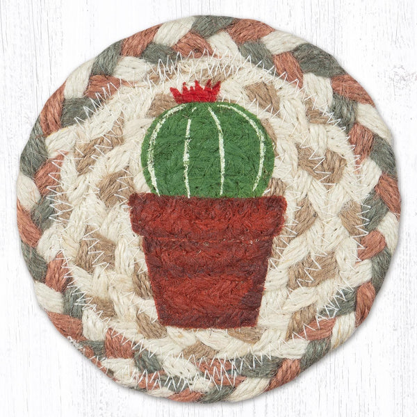 IC-661 Cacti 3 Individual Coaster | The Braided Rug Place