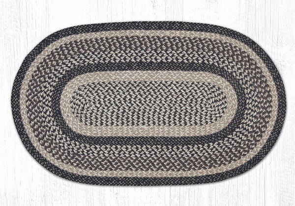 C 9-93 Black and Tan Braided Rug | The Braided Rug Place
