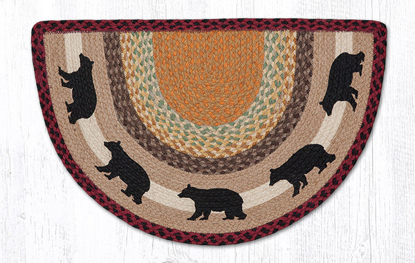 SCP-395 Cabin Bear Slice Rug | The Braided Rug Place