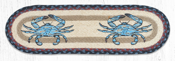 ST-OP-362 Fresh Blue Crab Stair Tread | The Braided Rug Place