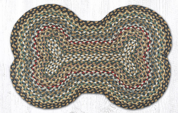 DB-051 Fir/Ivory Dog Bone Rug | The Braided Rug Place