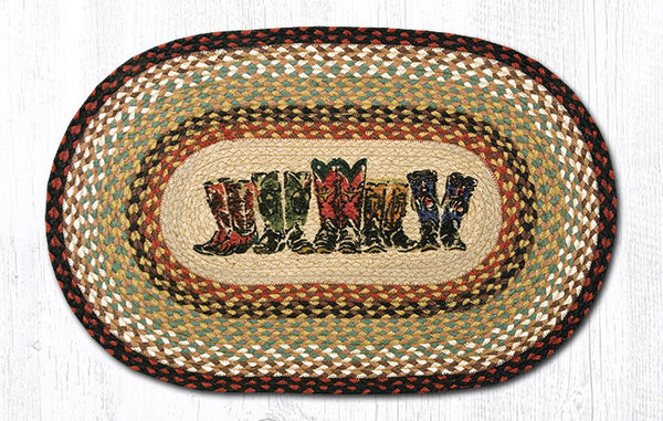 OP-019 Boots Oval Rug | The Braided Rug Place
