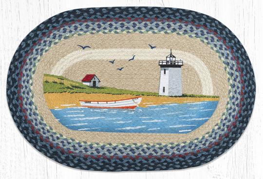 OP-362 Light & Boat Oval Rug | The Braided Rug Place