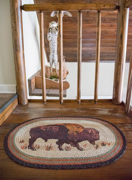 OP-240 Buffalo Oval Rug | The Braided Rug Place