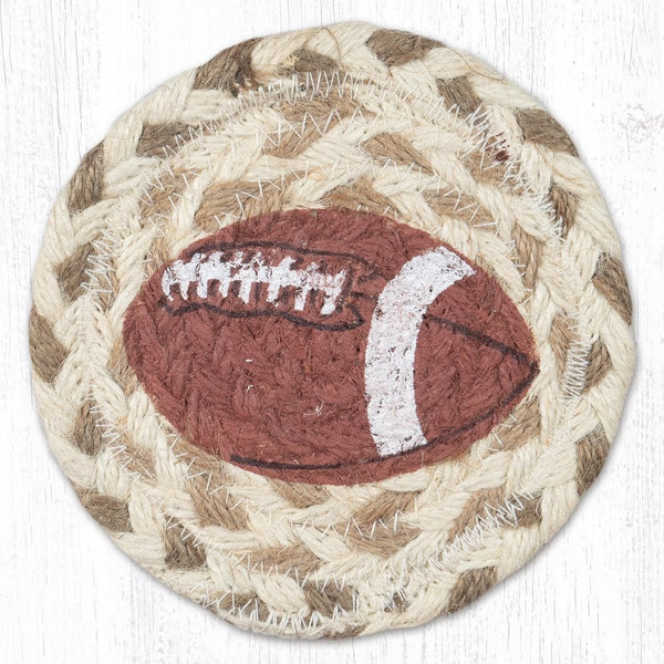 IC-662 Football Individual Coaster | The Braided Rug Place