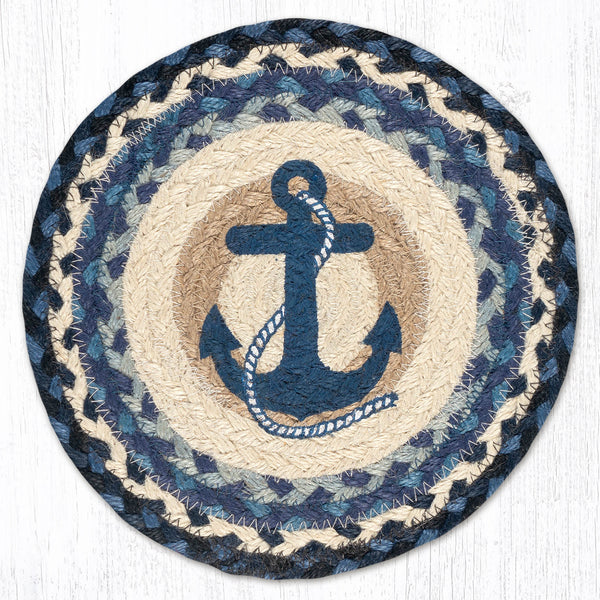 MSPR-443 Navy Anchor Trivet | The Braided Rug Place