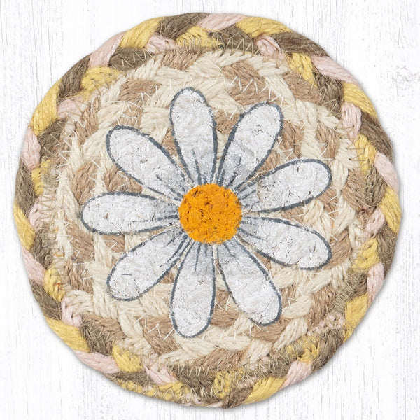 IC-653 Daisy Individual Coaster | The Braided Rug Place