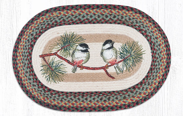 OP-081 Chickadee Oval Rug | The Braided Rug Place