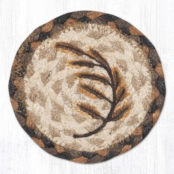 IC-802 Golden Wheat Individual Coaster | The Braided Rug Place
