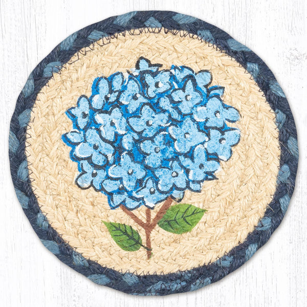 LC-362 Blue Hydrangea Trivet | The Braided Rug Place